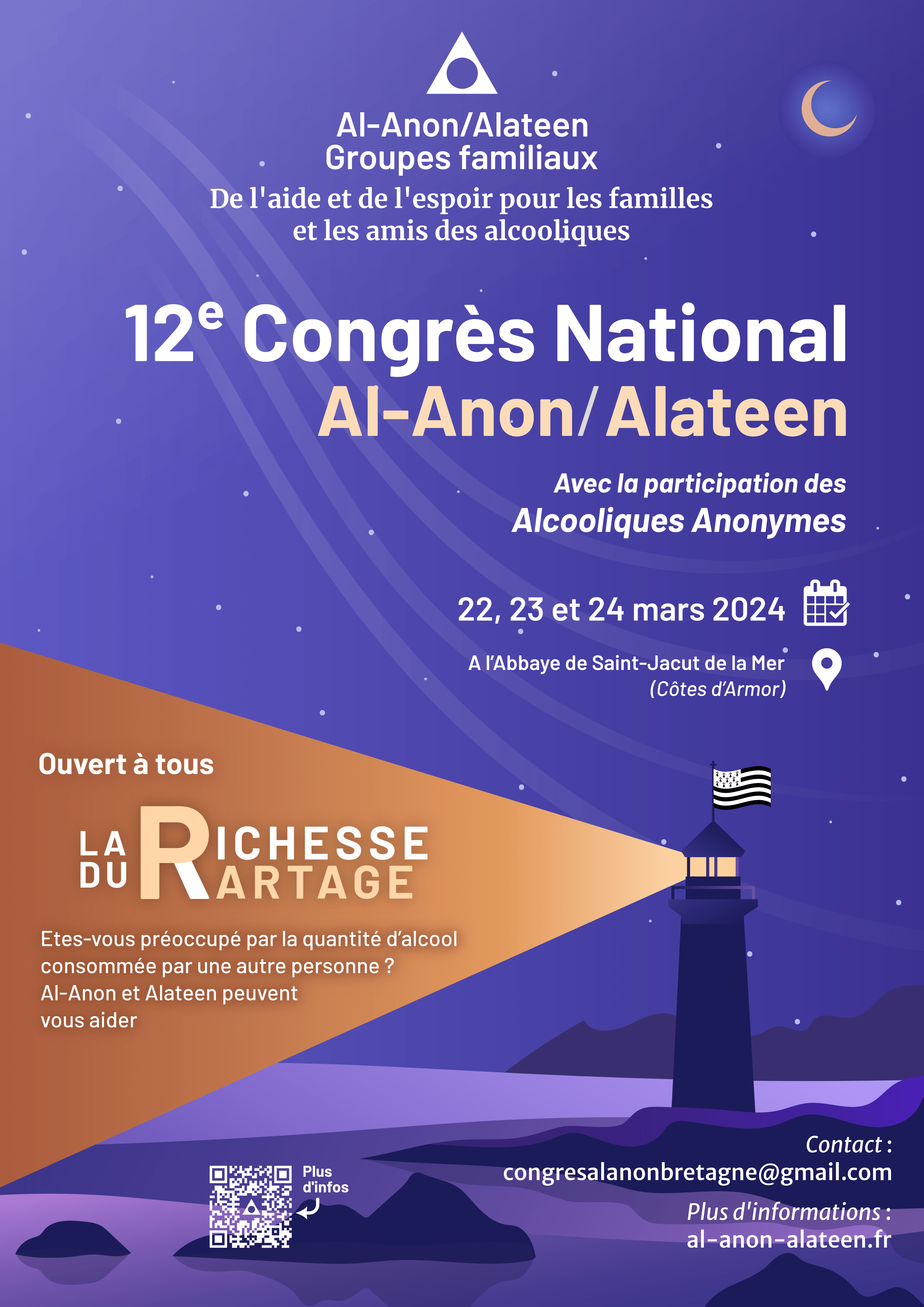 12e Congrès Al-Anon/Alateen, avec participation AA - Al-Anon Alateen France